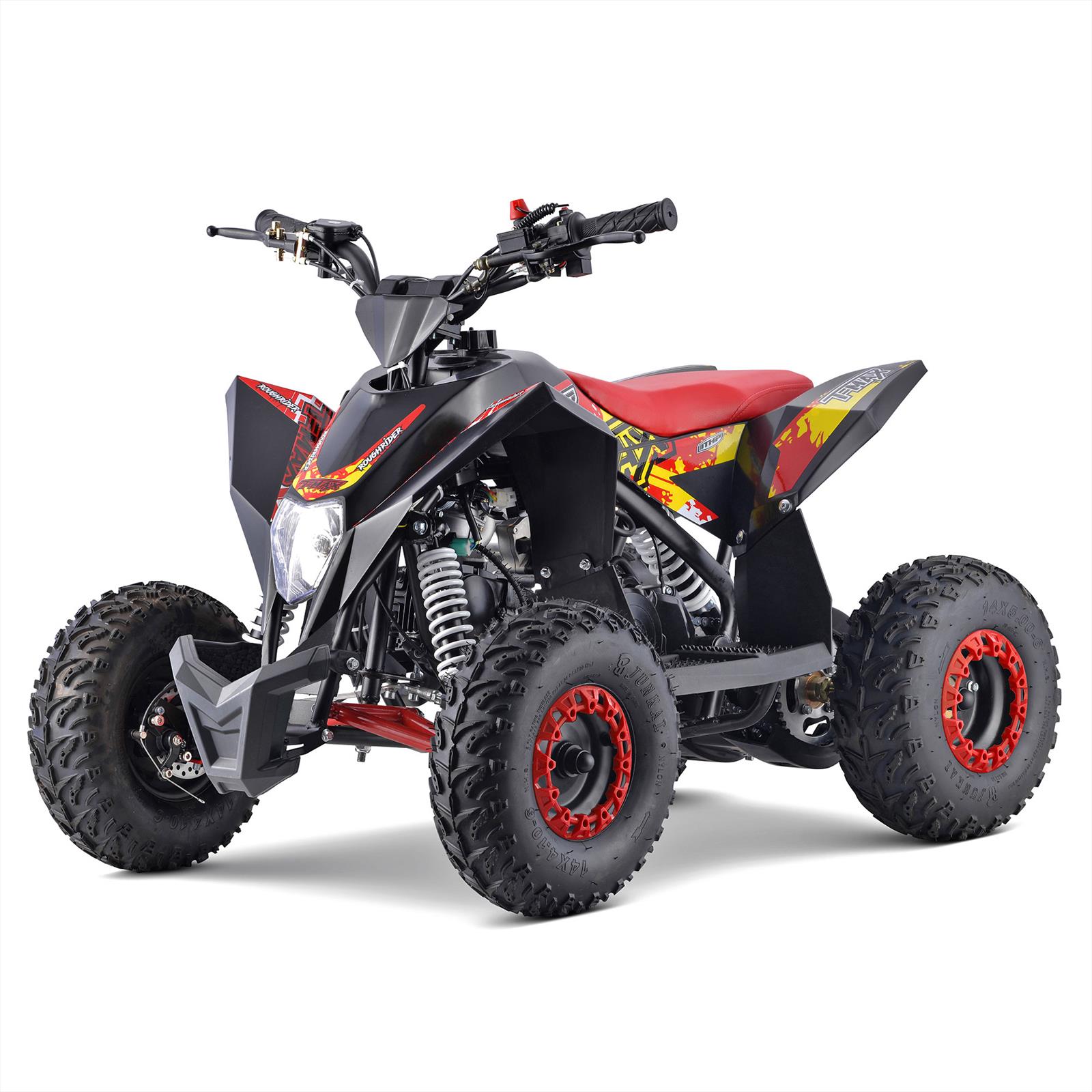 FunBikes T-Max Roughrider 90cc Red Kids Midi Petrol Quad Bike