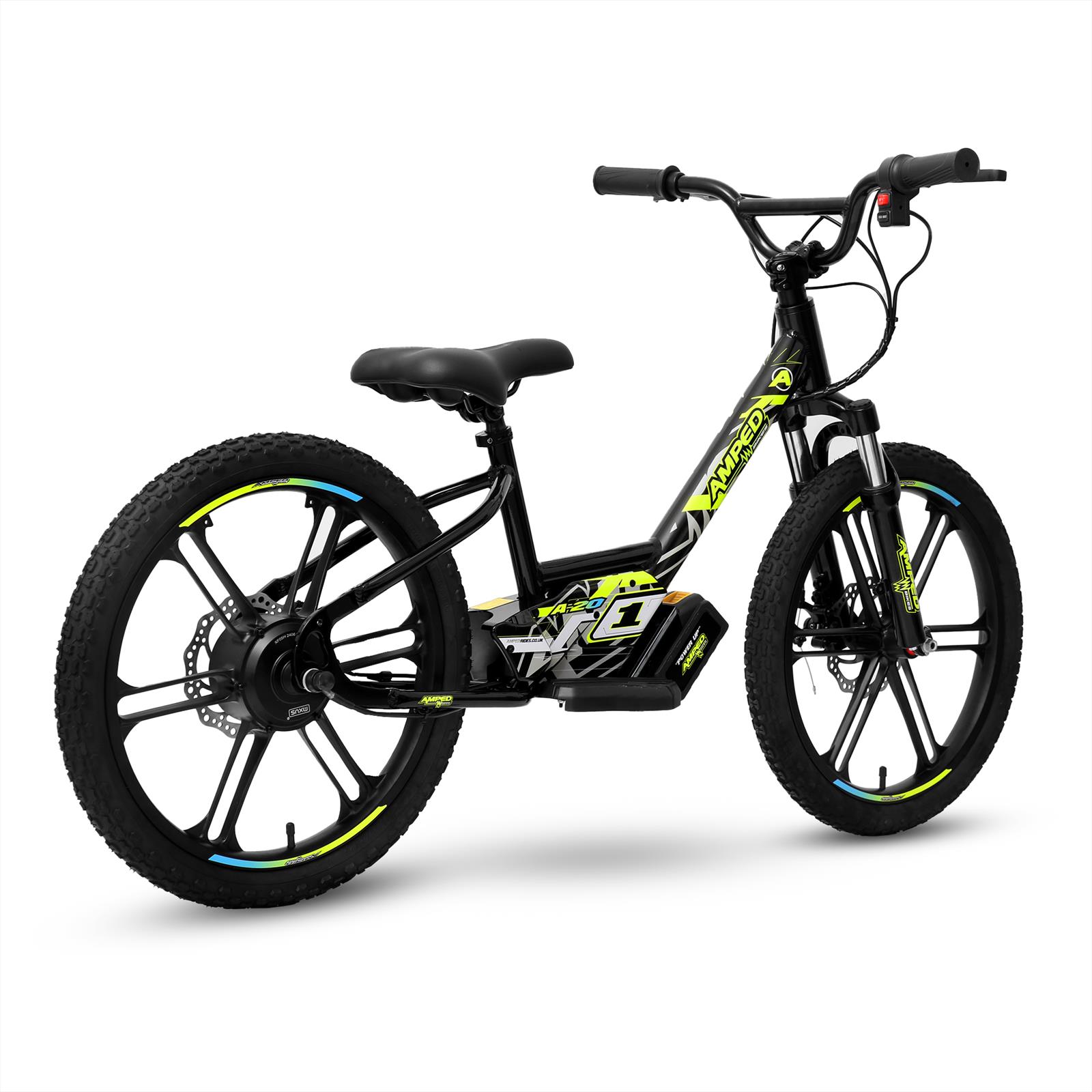 Amped A20 540w (PP) 36v 5.0ah Li Black Kids Electric Balance Bike