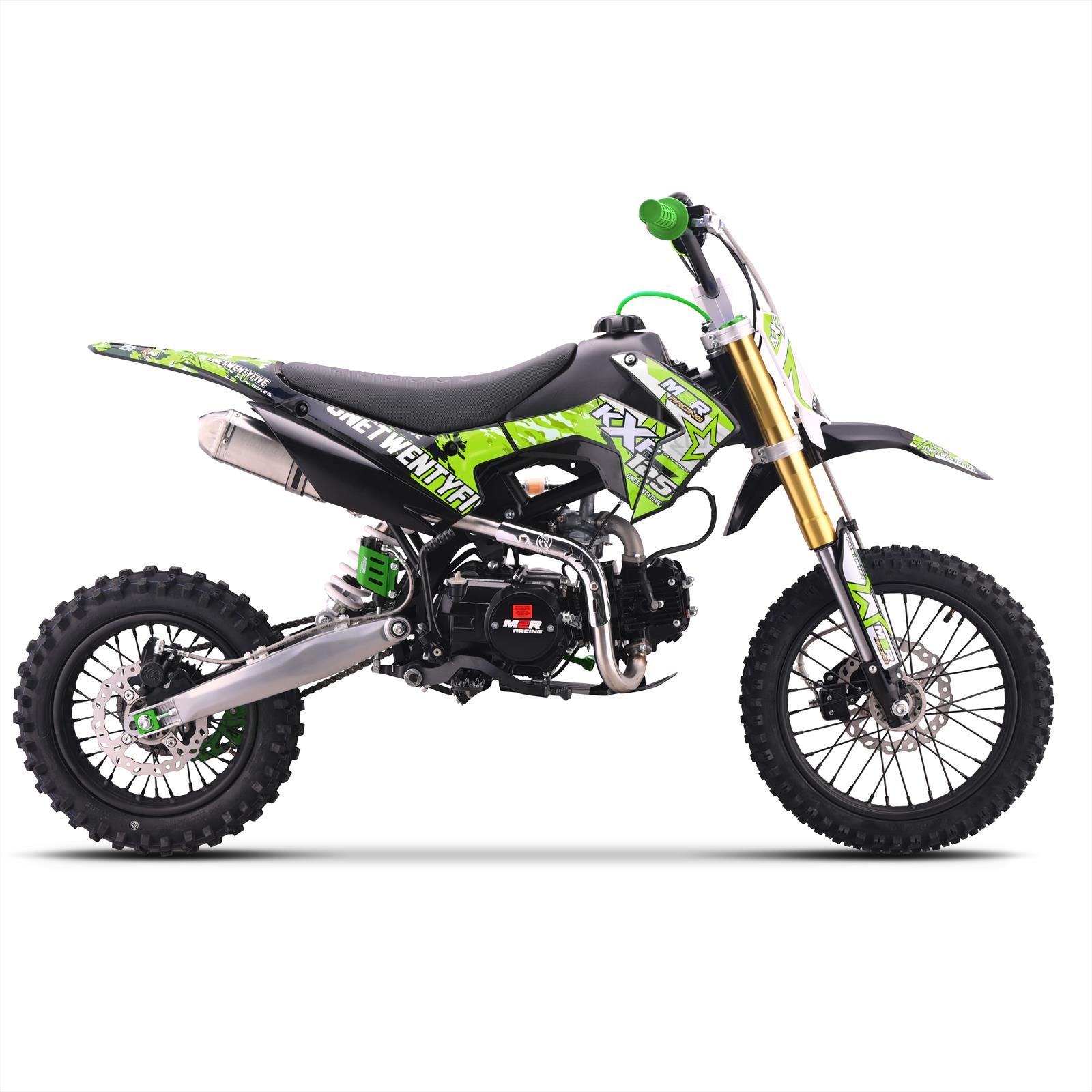 M2R Racing KXF125 120cc 14/12 76cm Black Green Pit Bike