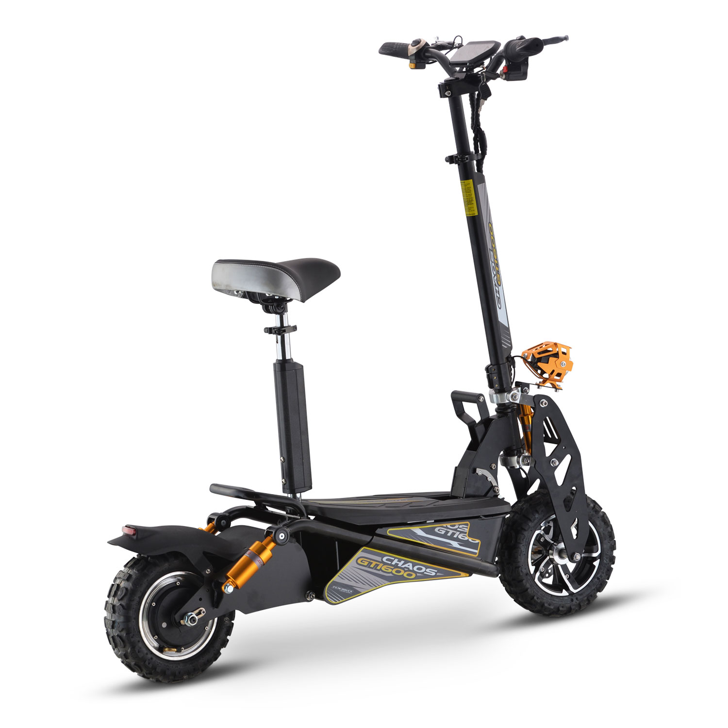 Chaos GT1600 Sport 48v 15.6ah Li Hub Drive Black Off Road Electric Scooter
