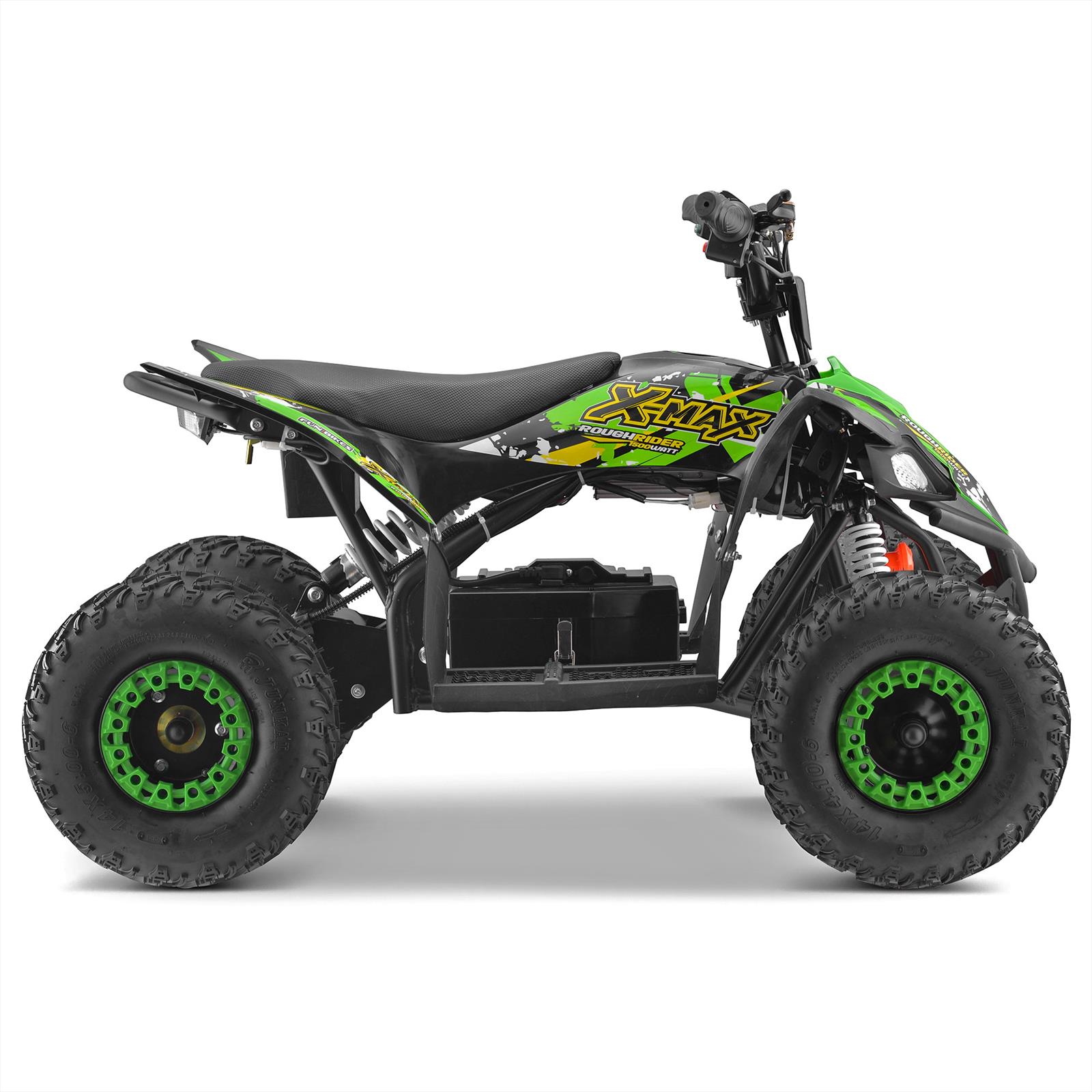 FunBikes X-Max Roughrider 1600w Li Green Junior Electric Quad Bike