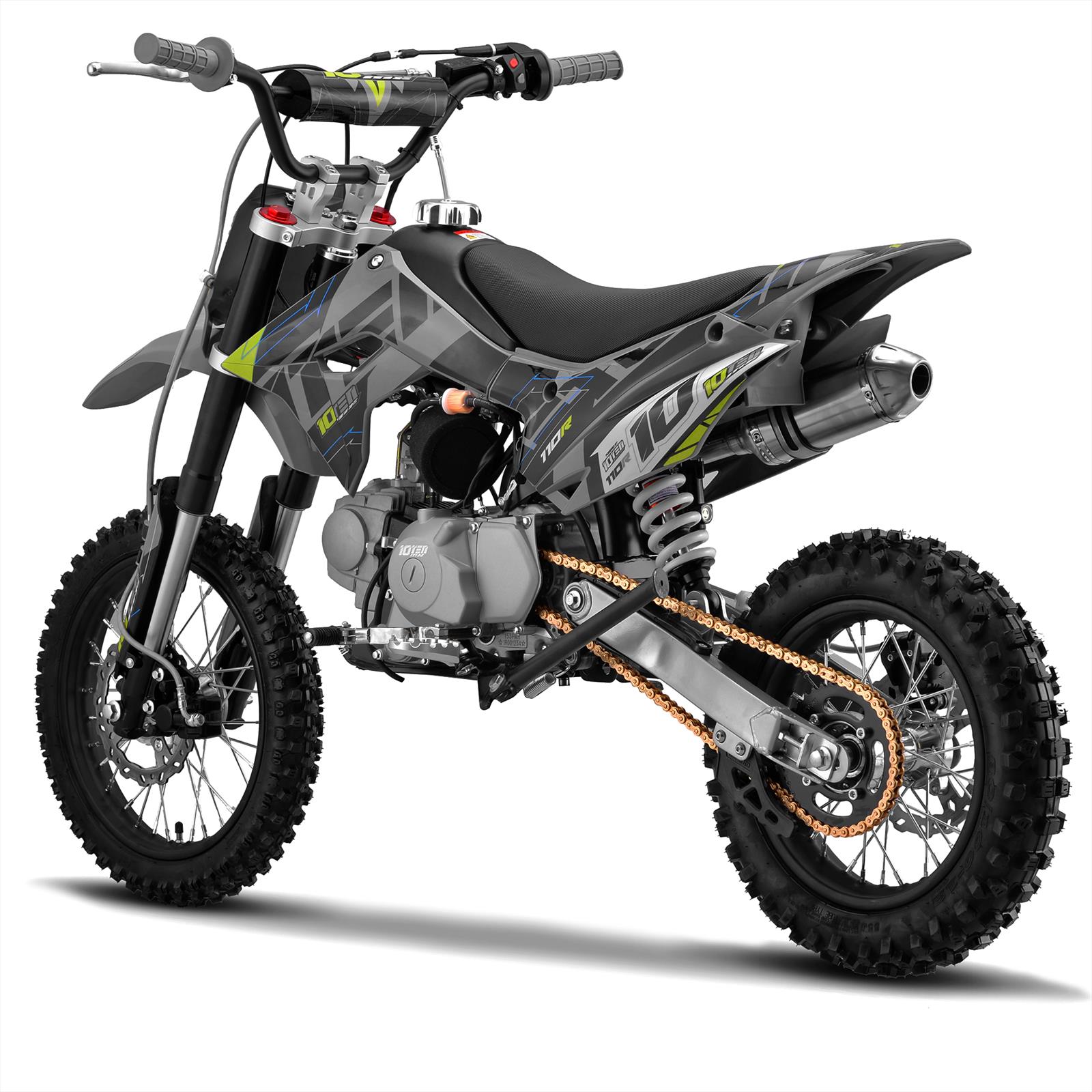 10Ten 110R 110cc 14/12 76cm Grey Semi-Auto Pit Bike