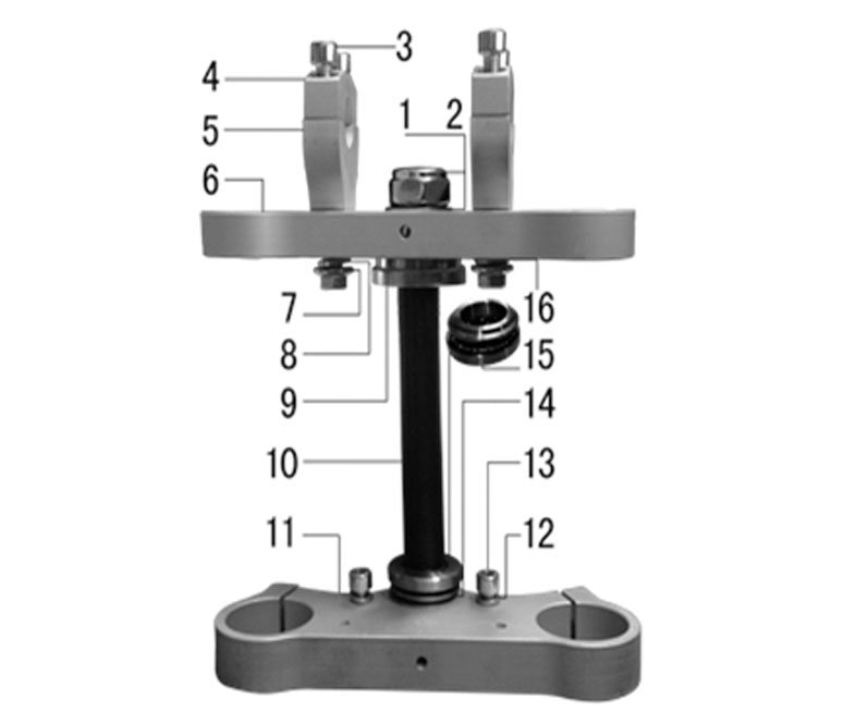 M2R 50R Fork Lower Triple Clamp