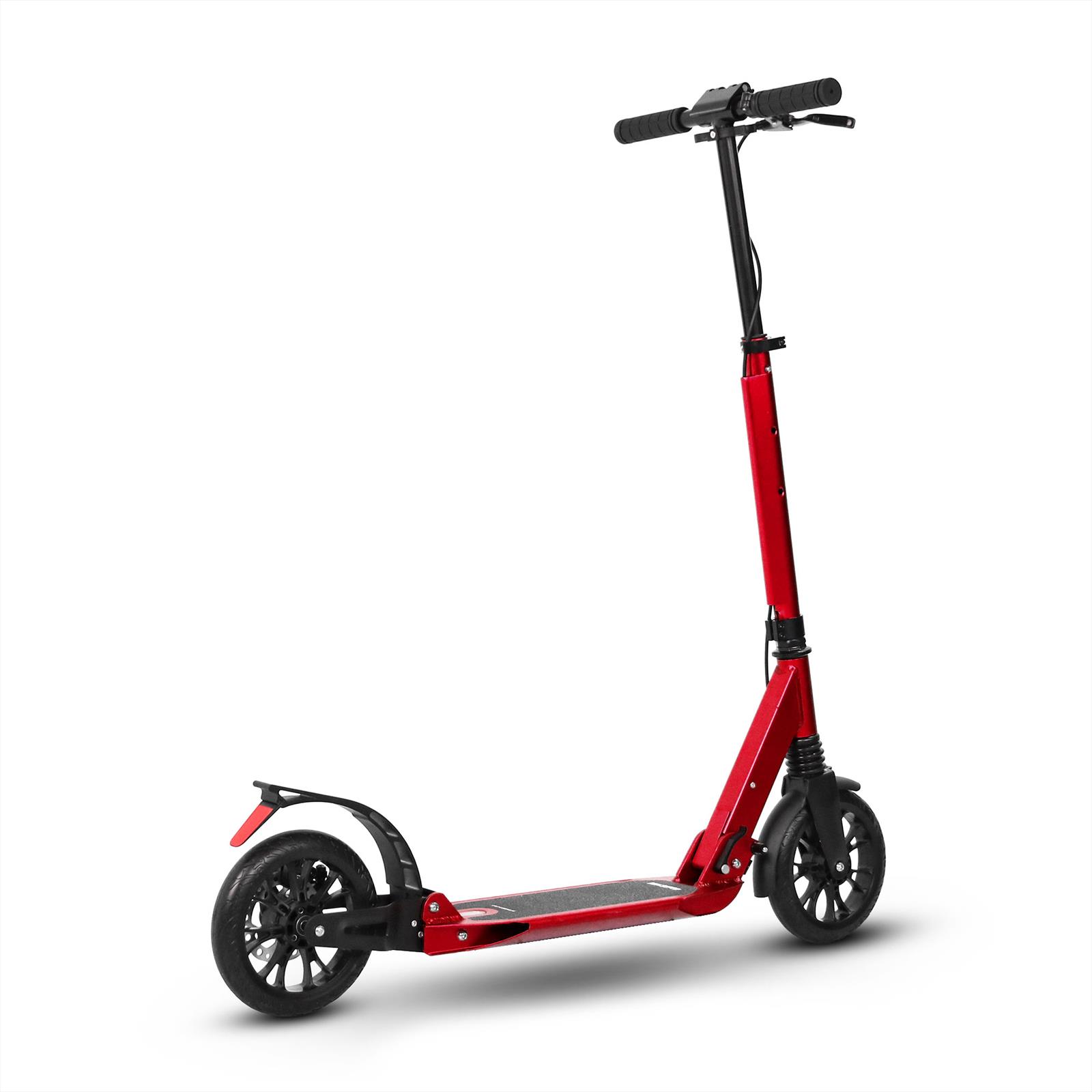 Mashed Up City Commuter 200mm Red Adjustable Folding Push Kick Scooter