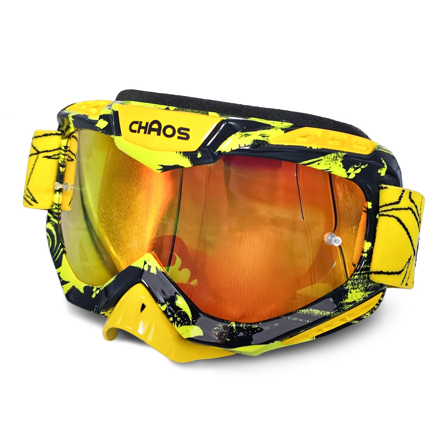 Chaos Adults MX Goggles Yellow Black 2025