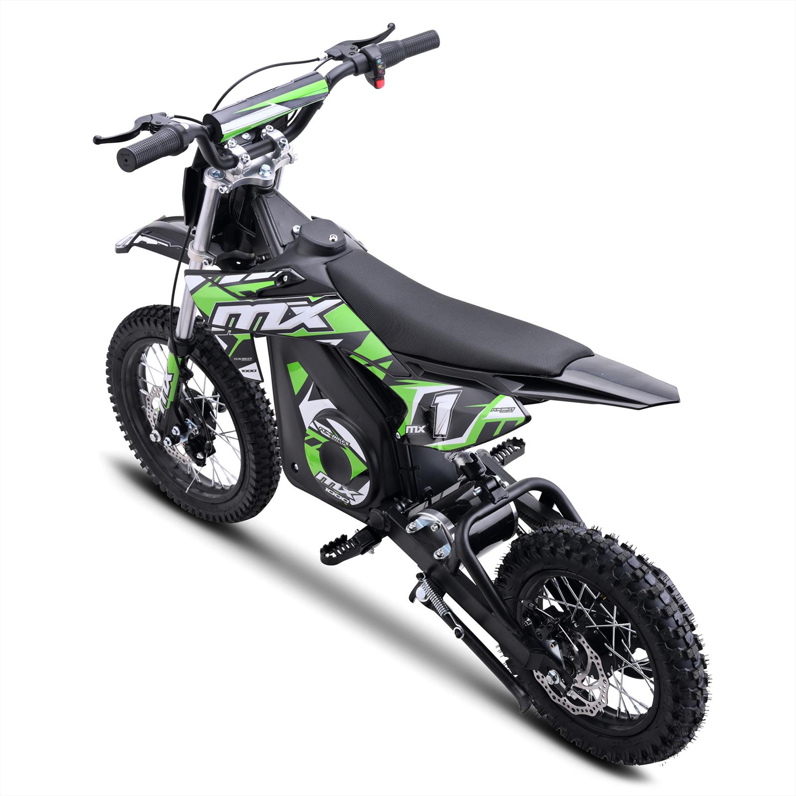 FunBikes MX1000 1000w 36v 62cm Lithium Green Electric Kids Dirt Bike