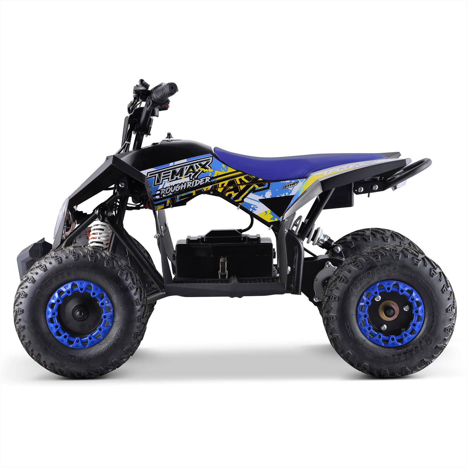 FunBikes T-Max Roughrider 1000w Electric Blue Kids Midi Quad Bike