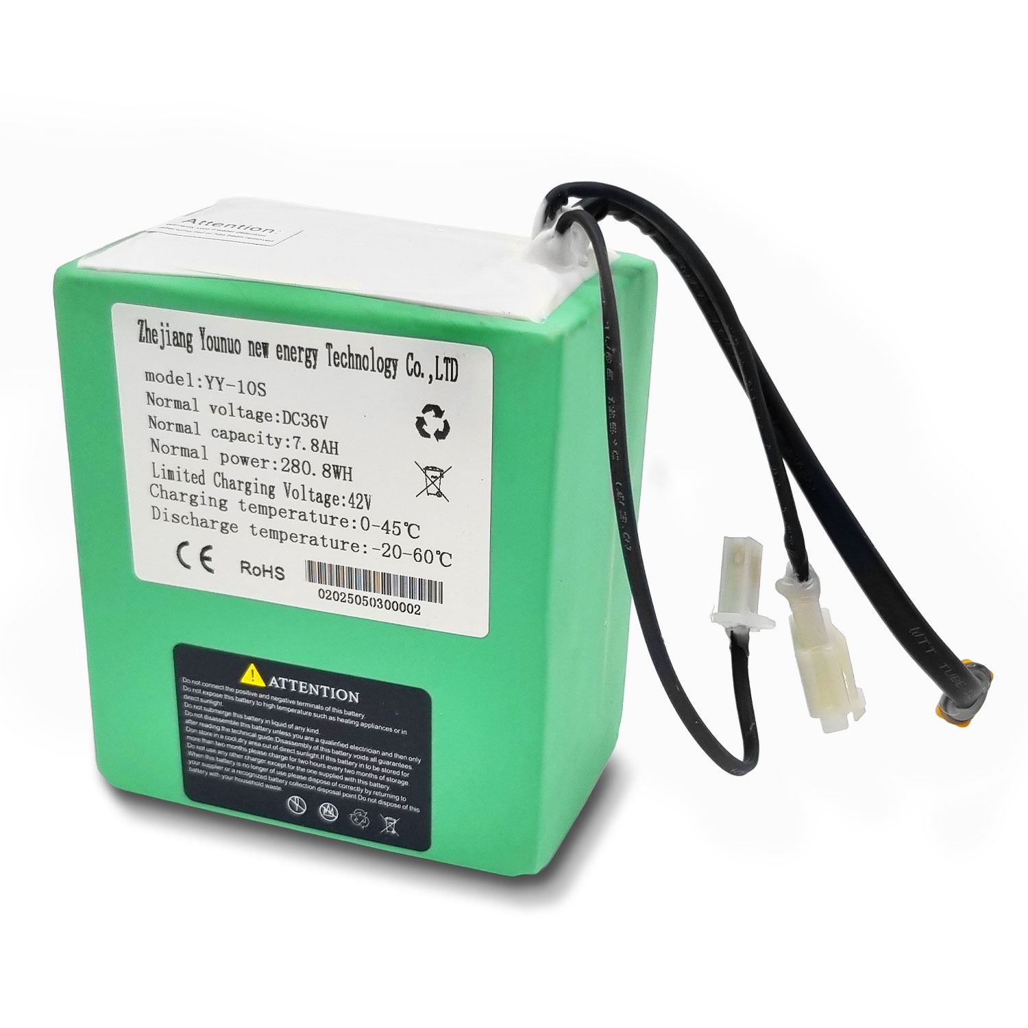 FunBikes MX 1000 36V 7.8AH Lithium Battery V1