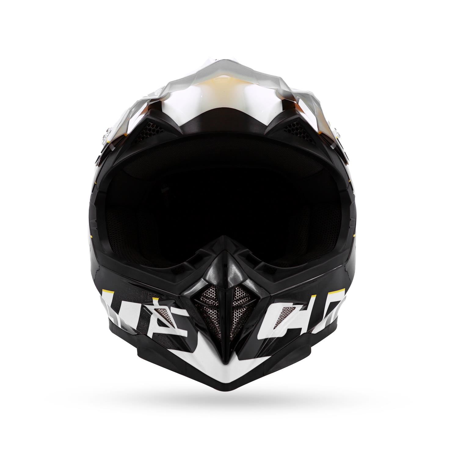 Chaos CX-1 Adult Motocross Crash Helmet Ice White