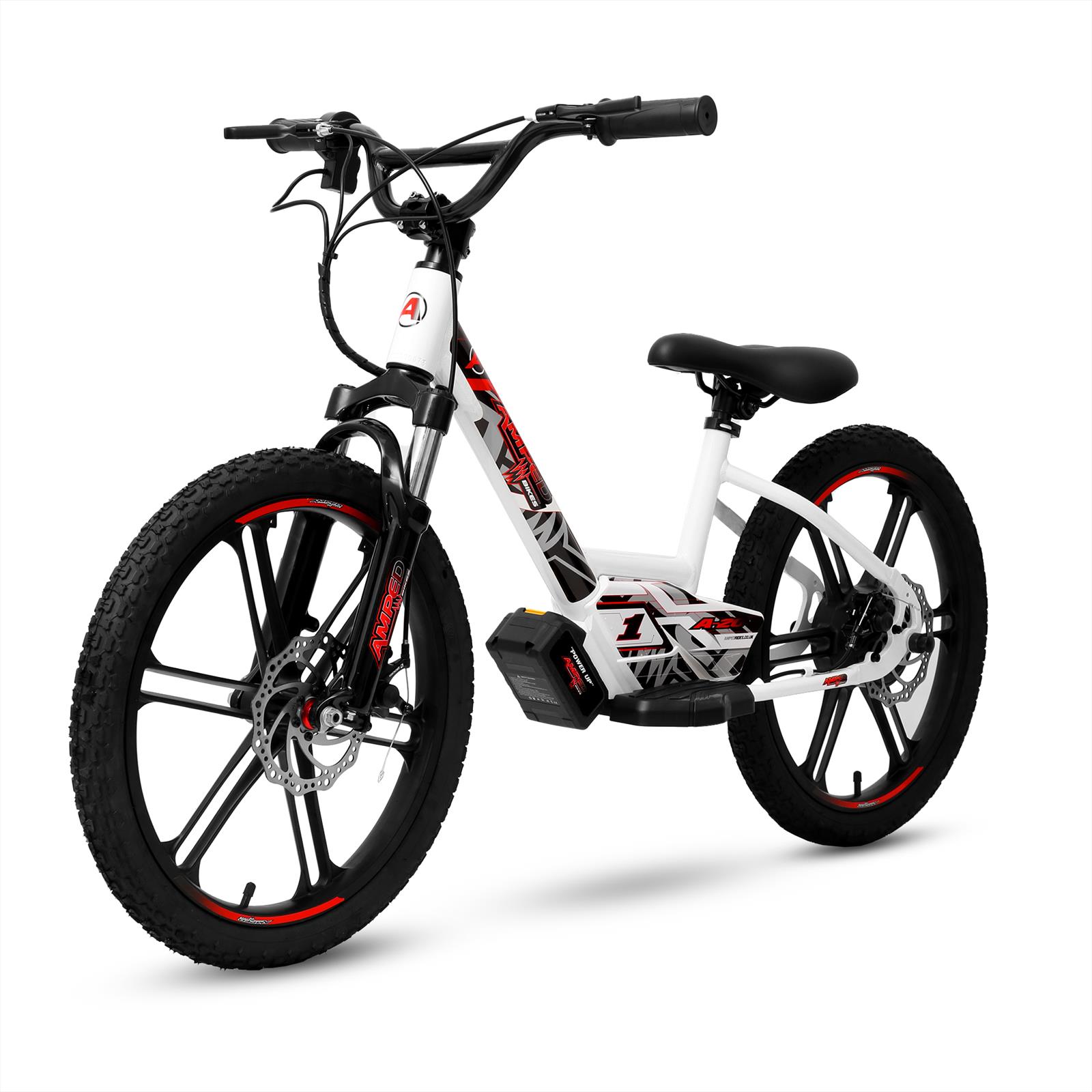 Amped A20 540w (PP) 36v 5.0ah Li White Kids Electric Balance Bike