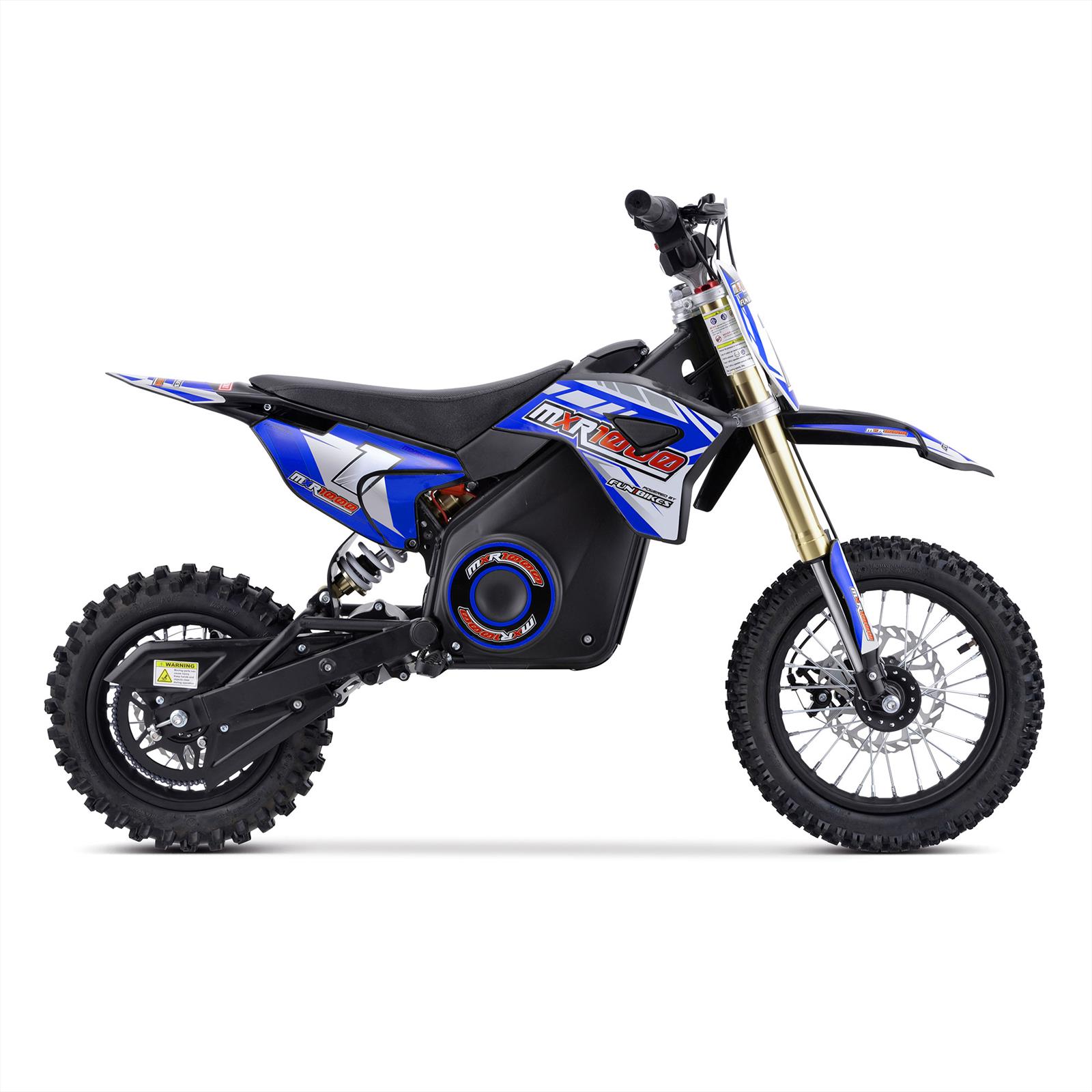 FunBikes MXR 1000w 36v 12/10 65cm Blue Kids Electric Dirt Bike