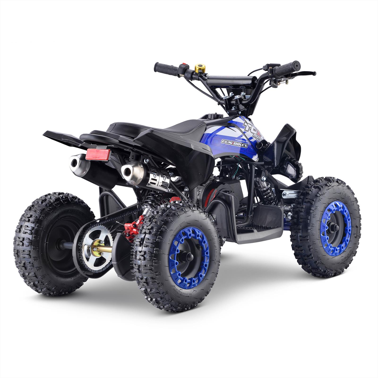 FunBikes Toxic 50cc Blue Kids Mini Petrol Quad Bike