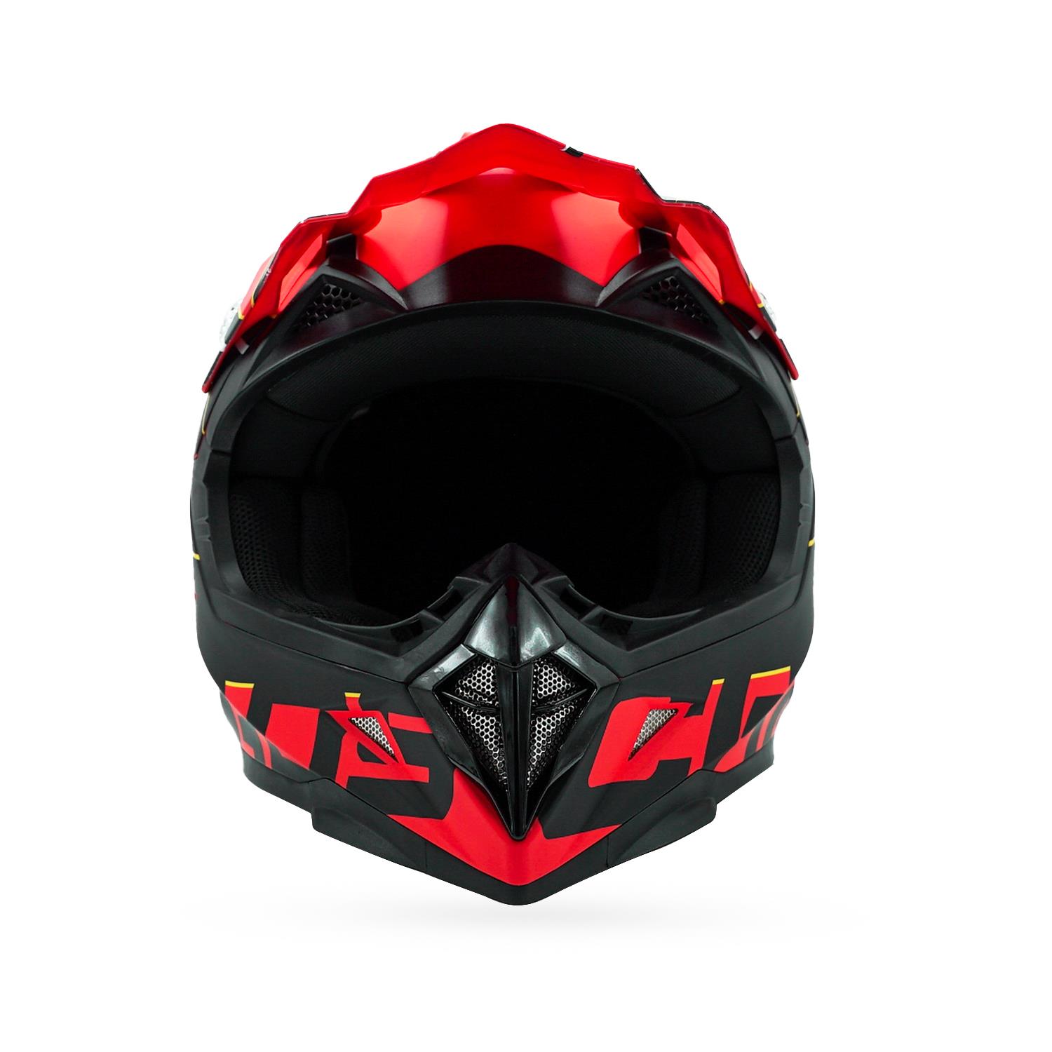Chaos CX-1 Adult Motocross Crash Helmet Inferno Red
