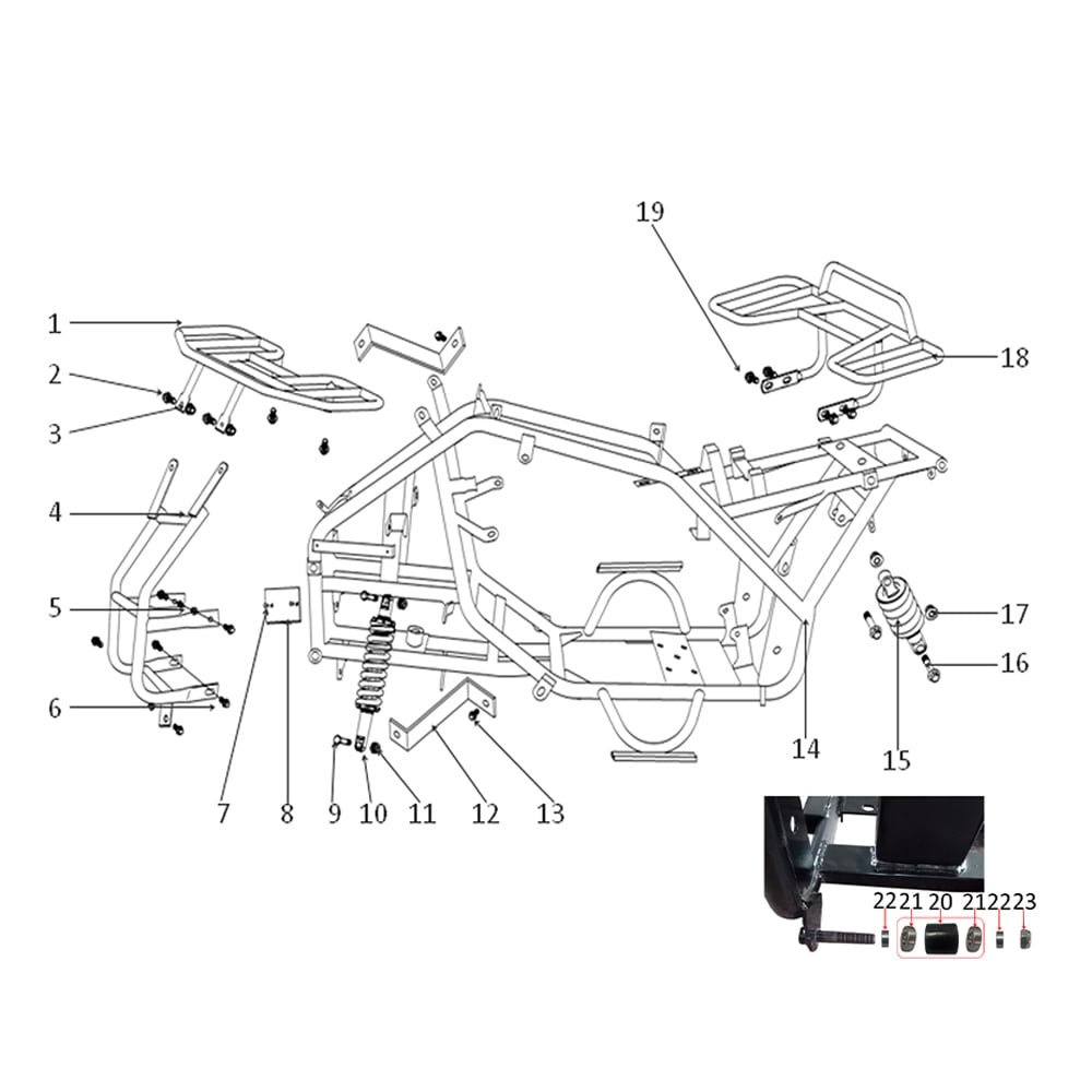 FunBikes Xtrax 125cc Quad Bike Front Bumper Frame