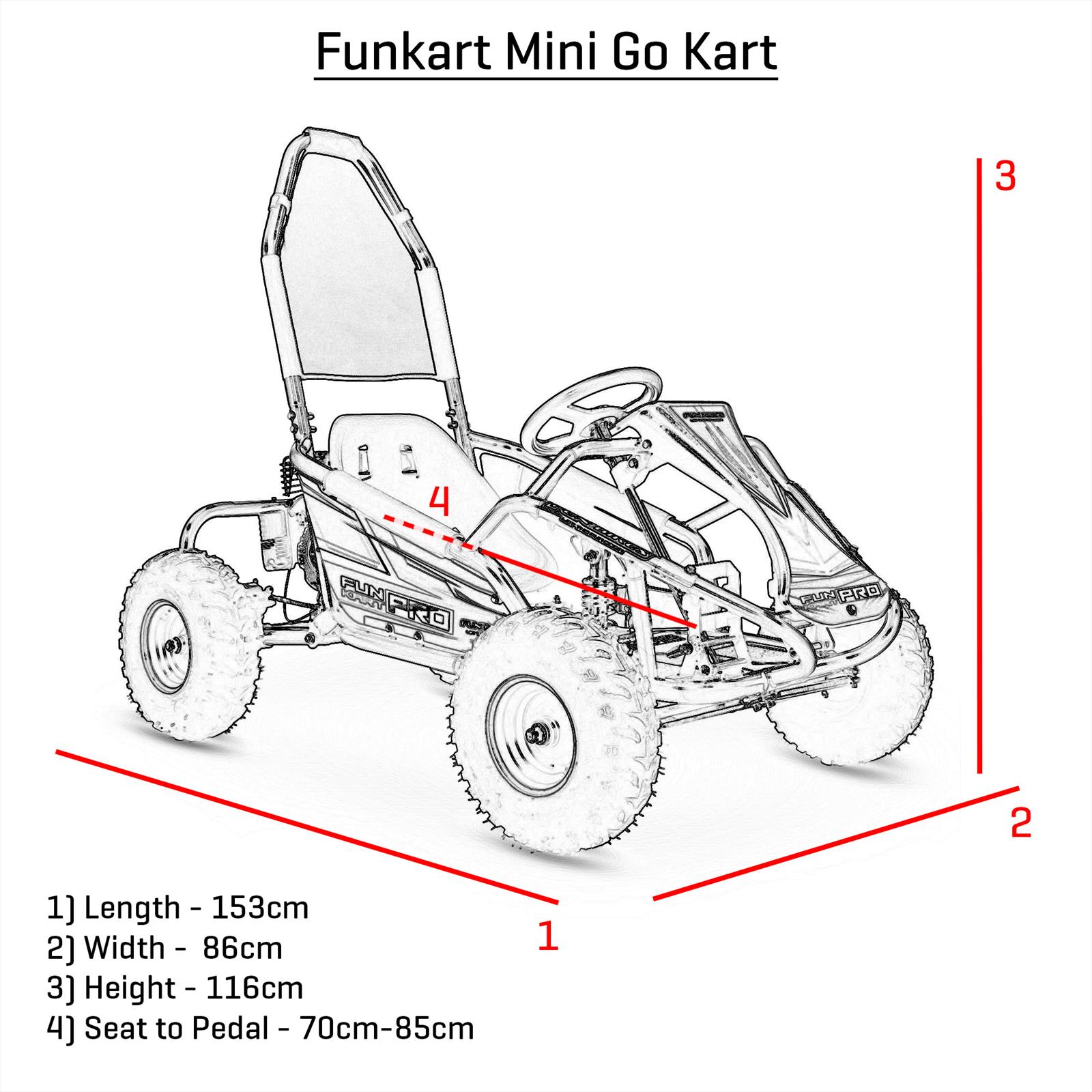 FunBikes Funkart Pro 1000w 48v 12ah SLA Green Kids Electric Go Kart