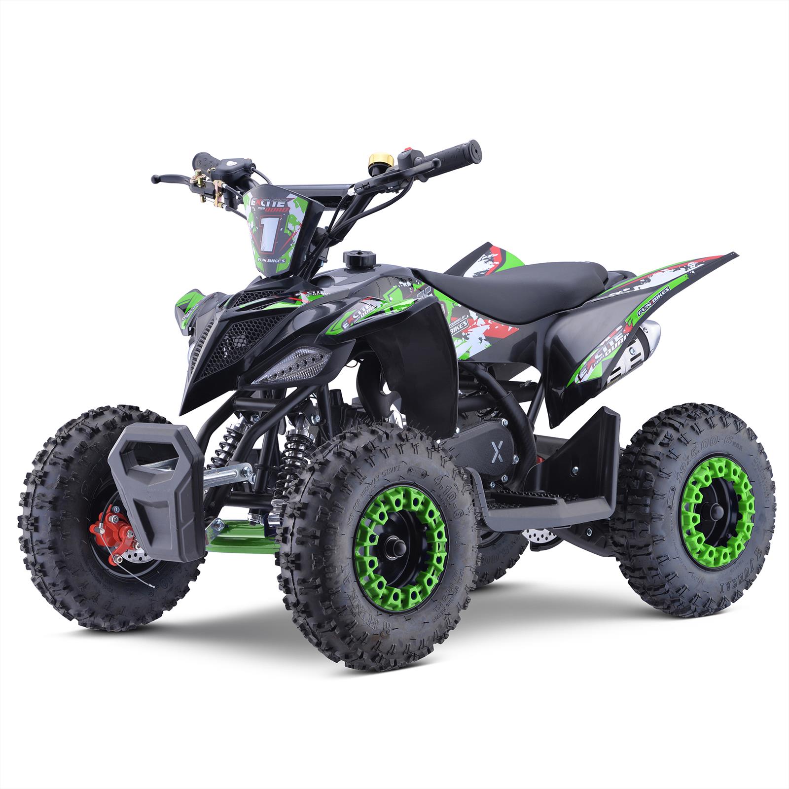 Excite 50cc Premium Green Kids Mini Petrol Quad Bike