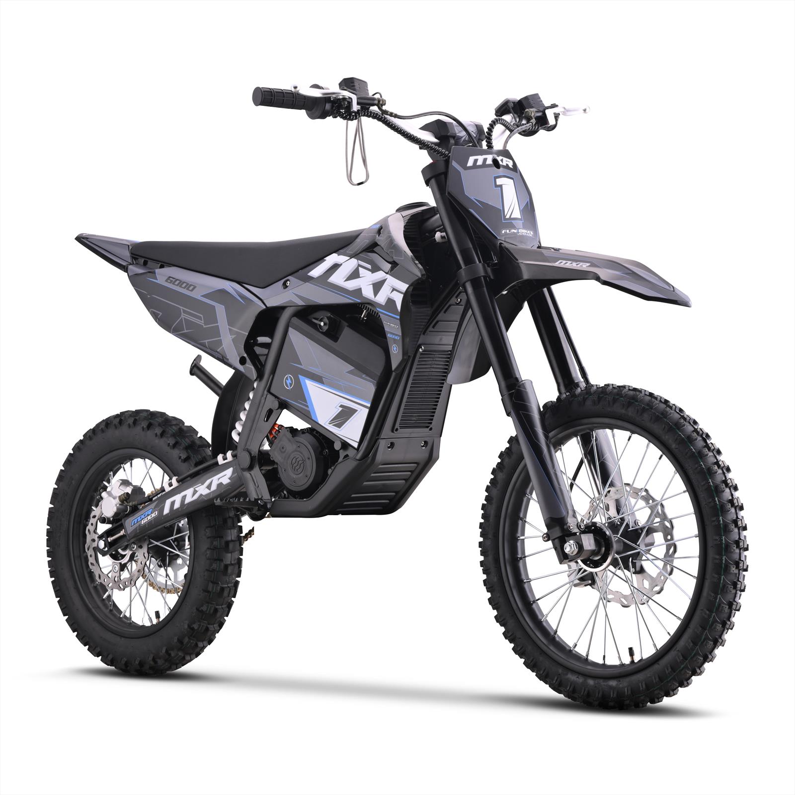 FunBikes MXR 6000 (8000w PP) 72v 35ah Li 17/14 81cm Black Electric Dirt ...