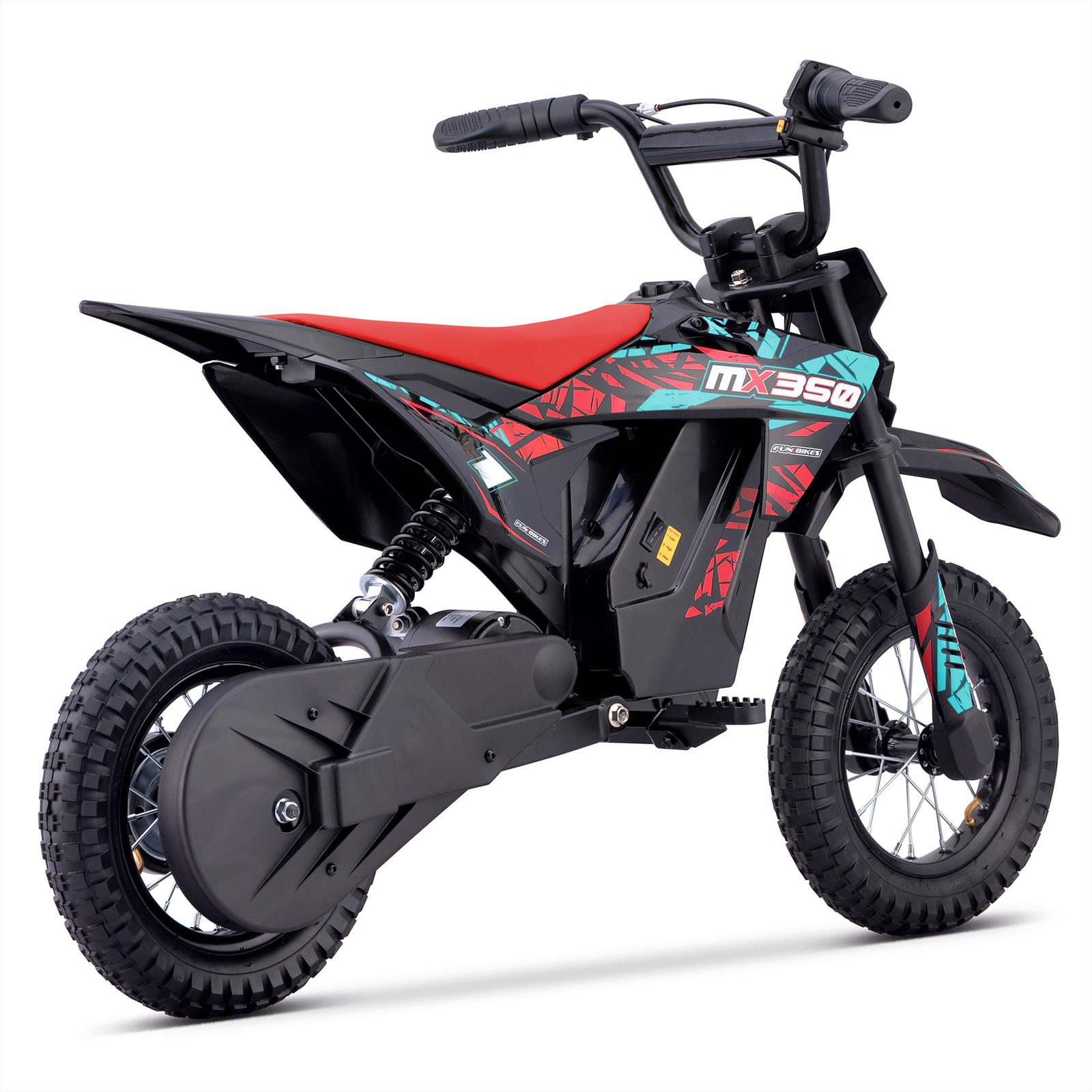 FunBikes MX350 350w 36v 4ah 12/12 51cm Lithium Red Electric Kids Dirt Bike