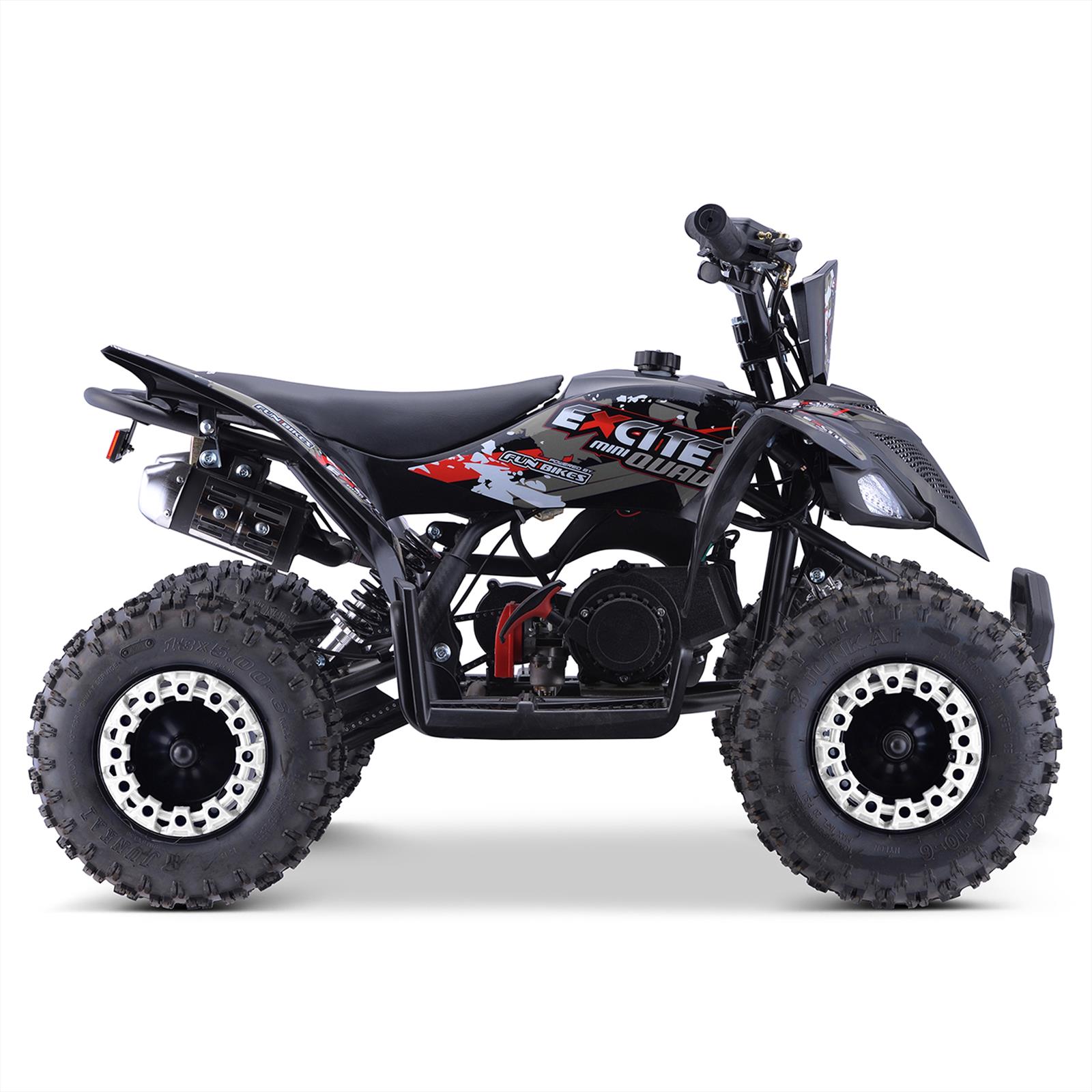 Excite 50cc Premium Grey Kids Mini Petrol Quad Bike