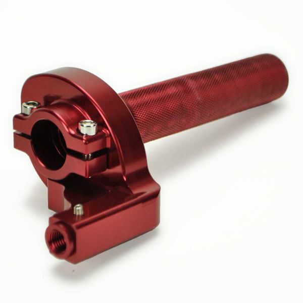 Red CNC Quick Action Pit Bike Throttle
