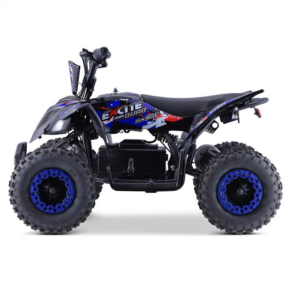 Excite 1000w Blue Kids 2023 Premium Electric Mini Quad Bike
