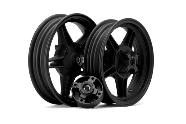 Pit Bike Supermoto 12" Black Mag Wheels KSR Style