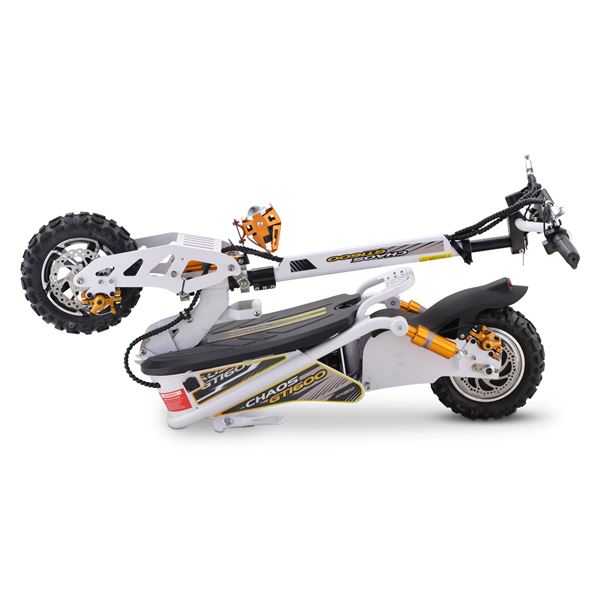 Chaos GT1600 Sport 48v 15.6ah Li Hub Drive White Off Road Electric Scooter