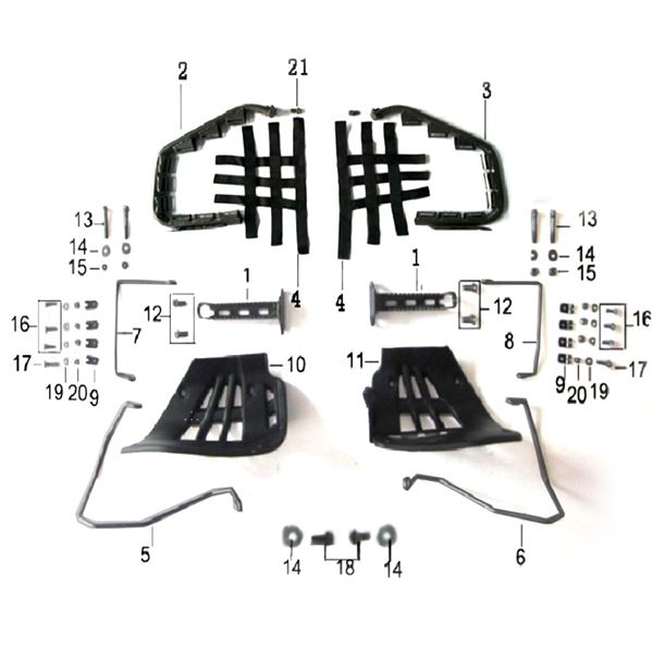 Xtrax Sport 150cc / 200cc RHS Heel Guard Front Bracket